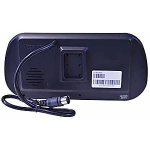 Voyager VOM74MM Rearview Mirror Monitor, 7inch TFT LCD Display w/ Highly-reflective Glass Surface Serving as When Back-Up Camera is not Active, 3 Inputs, Built-In Speaker (Renewed) Black