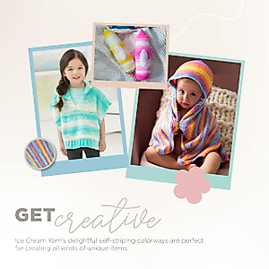 (3 Pack) Lion Brand Yarn Ice Cream Baby Yarn, Ube