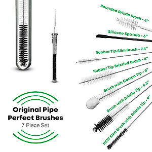 Pipe Perfect | Original (Mid-Sized) | 7pcs Multi-Purpose Brush Pack | Pipe Cleaner for Small Pipe and Tube Cleaning Brush Kit