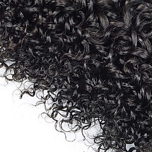 Selina Brazilian Curly Hair Bundles 4 Bundles Kinky Curly Short Human Hair Brazilian Virgin Human Hair 50 Gram/Bundle (8 8 8 8, Natural Color)