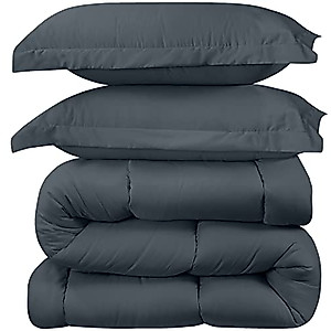 Utopia Bedding Queen Comforter Set with 2 Pillow Shams - Bedding Comforter Sets - Down Alternative Grey Comforter - Soft and Comfortable - Machine Washable