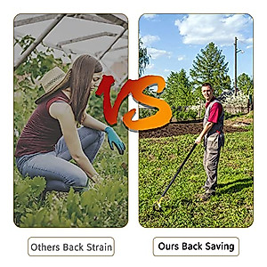 PoPoHoser Hoe Garden Tool, Heavy Duty Stirrup Garden Hoe for Weeding Long Handle 72 Inch - Hula Hoe Gardening Tool Action Hoe Weeder for Gardening Tools