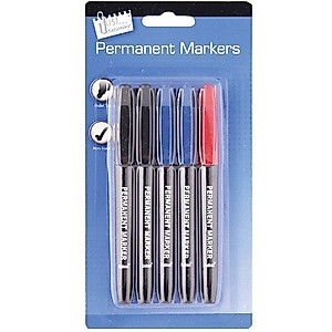 Just Stationery Rapid Dry Permanent Marker (Pack of 5)