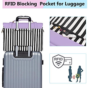 MATEIN 17 inch laptop bag for women, Large Computer Sleeve Case Briefcase with RFID Pocket & Bow, Cute Lightweight Messenger Carrying Shoulder Tote Office Bag for Nurse Teacher College Work, Purple