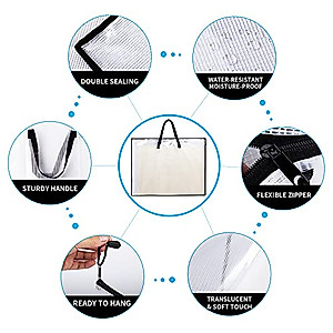 SUNEE 19x25 Art Portfolio Bag, Artist Supply Organizer with Handle, Zippered Storage Folder for Artwork, Poster, Scrapbook, Keepsake and Bulletin Board