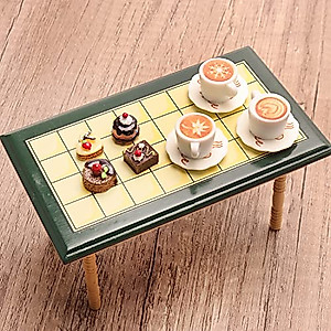 24 Pcs Miniature Food Kitchen Decoration Sets 1:12 Miniature Cakes Dessert Coffee Model Miniature Pretend Mini Kitchen Food Cake Toppers for DIY Micro Landscape Accessories