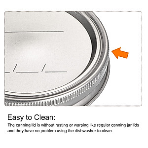 uxcell Canning Lids, 12 Sets - Tinplate Split-Type Mason Jar Lids and Bands Wide Mouth with Date Leak Proof Fits Storage Cover (Silver)