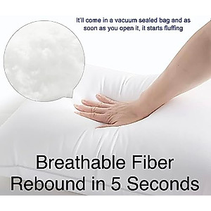 QUBA LINEN Queen Size Bed Pillows - Set of 2, Medium Density, Soft and Supportive for Back, Side, and Stomach Sleepers (Queen (Pack of 2))