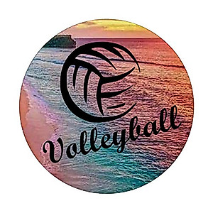 Volleyball Beach Pop Socket Grip Stand PopSockets PopGrip: Swappable Grip for Phones & Tablets