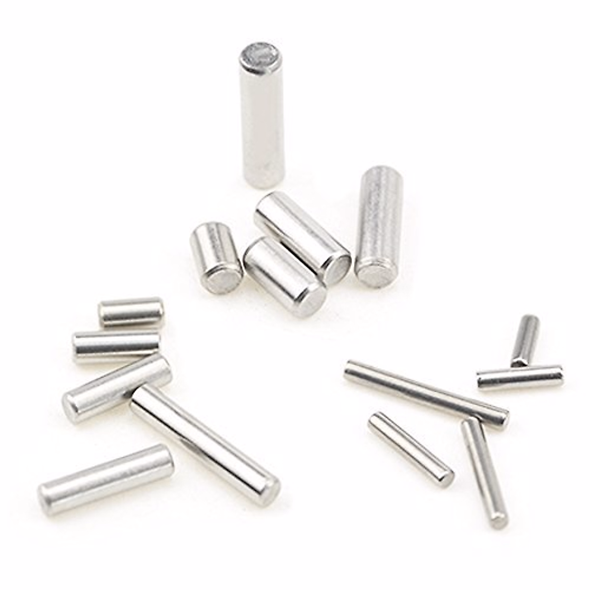 XINGYHENG 75PCS 15 Kinds M2 M3 M4 304 Stainless Steel Dowel Pins Assortment Kit( Round Straight Pin Fixed Element Set with A Storage Box)