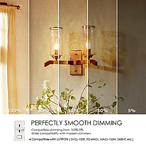 LVWIT B11 LED Filament Bulb E26 Candelabra Base 4.5W(60W Equivalent), Dimmable 2700K Warm White Chandelier Decorative Candle Light Bulb (6-Pack)