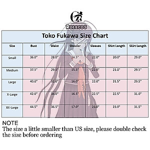 CR ROLECOS Toko Fukawa Cosplay Outfit Japanese Sailor School Uniform Cosplay Costume S