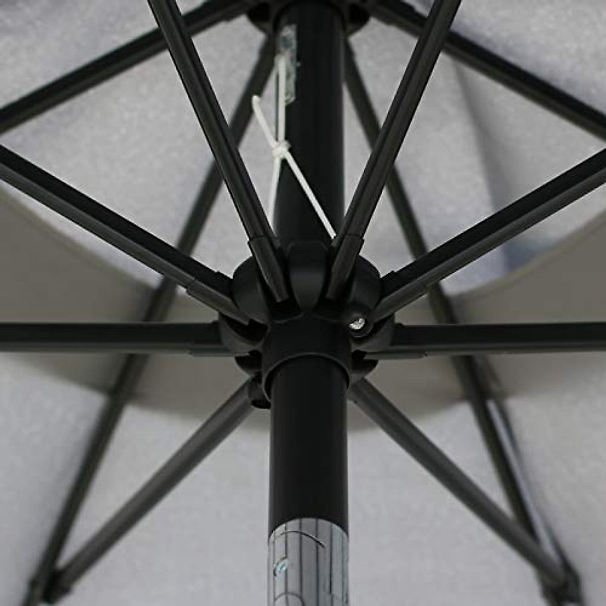 Sunnyglade 9Ft Patio Umbrella Outdoor Table Umbrella with 8 Sturdy Ribs (Dark Gray)