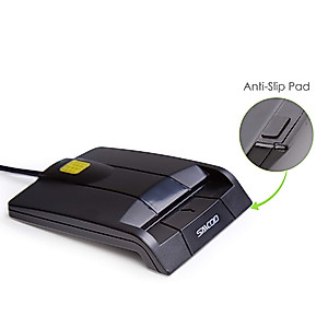 Type C Smart Card Reader Saicoo DOD Military USB-C Common Access CAC Card Reader, Compatible with Mac OS, Win (Don't Support VA PIV Card)