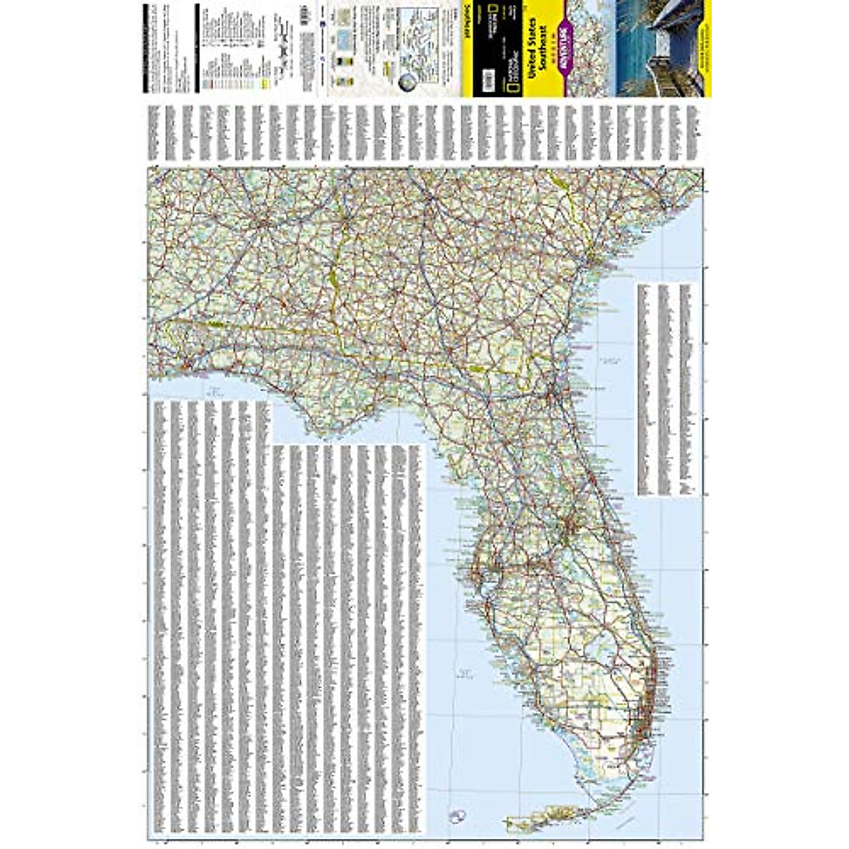 United States, Southeast Map (National Geographic Adventure Map, 3126)