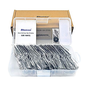 Bionso 28PCS Oscillating Saw Blades, Professional Universal Titanium Multitool Blades for Wood Plastics Metal, Quick Release Multi Tool Blades Kits Fit Dewalt Ryobi Milwaukee Rockwell Fein Makita (55)