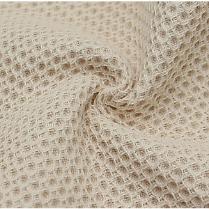 Mia'sDream Natural Cotton Dish Cloths Dish Rags, Waffle Weave Kitchen Dish Towels, Soft Dish Cloths for Washing Dishes, Absorbent Kitchen Hand Towel Washcloths, 12inchx12inch 6 Pack (Beige)