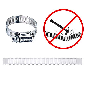 Swimming Pool Replacement Hoses,1.25in Diameter Hoses(2pcs),Premium Quality Kinkproof PE,Pool Filter Replacement Hoses Compatible with Filter Pump 330 GPH, 530 GPH, and 1000 GPH.(59” Length)