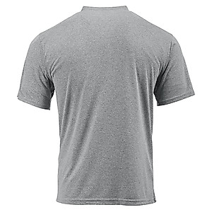 Joe's USA Mens Athletic Dry-Fit Performance Short Sleeve T-Shirt-M-VintageHeather