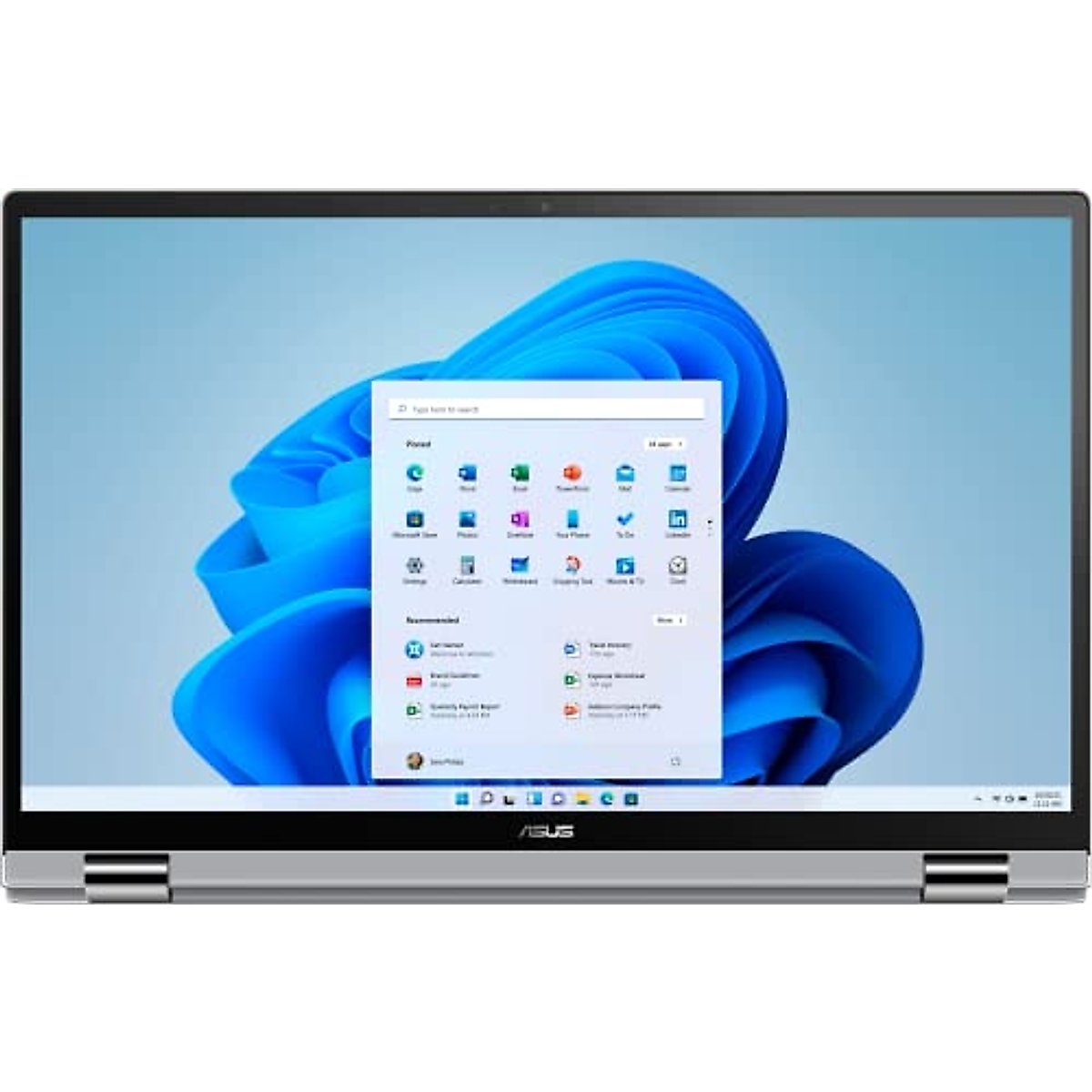 ASUS 2023 Newest Zenbook 2-in-1 Laptop, 15.6 Inch FHD Touchscreen Display, AMD Ryzen 7-5700U Processor, 8GB RAM, 1TB SSD, NVIDIA GeForce MX450 Graphics, Wi-Fi, Windows 11 Home, Bundle with JAWFOAL