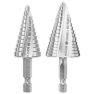 BOSCH IMSDC002 2 pc. High-Speed Steel Impact Tough Turbo Step Drill Bit Set