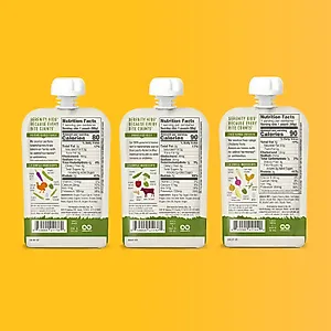 Serenity Kids 6+ Months Baby Food Pouches Puree Made With Ethically Sourced Meats & Organic Veggies | 3.5 Ounce BPA-Free Pouch | Meats + Herbs Variety Pack | 6 Count