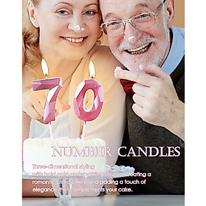 Number 30 Candles,30th Birthday Candles,Pink Happy Birthday Candle for Cake,3D Design Cake Topper Decorations for Women Birthday Party Wedding Anniversary Celebration Supplies