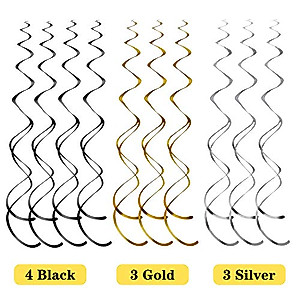 50th Birthday Party Decorations for Men Women 50 Years Cheers Birthday Party Hanging Swirls Gold Glitter Happy Birthday Decorations Celebration Old Party Supplies Ceiling Decor, 30CT