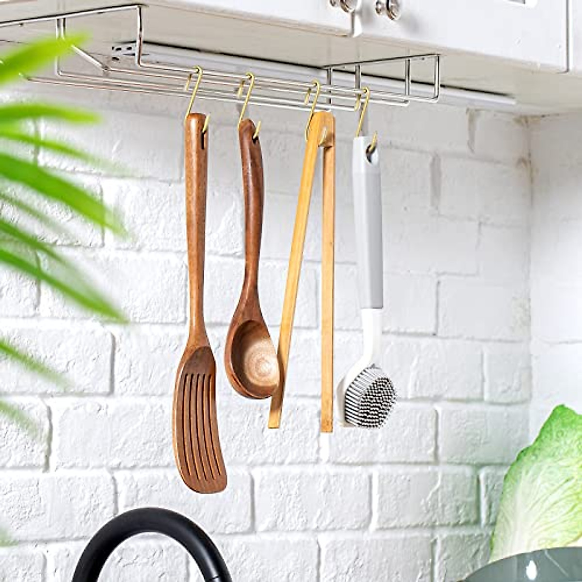 Hotop 36 Pieces S Shaped Hooks Hanging Heavy Duty S Hooks Hanger for Kitchen, Bathroom, Bedroom, Office, Pan, Coat, Bag, Plants (Champagne Gold,2.4 Inch)