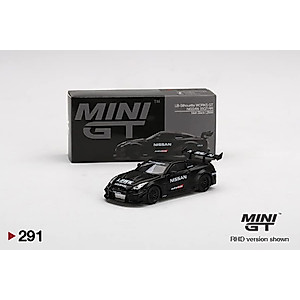 Truescale Miniatures Mini GT 1:64 LB-Silhouette Works GT Nissan 35GT-RR Ver.2 Matt Black LBWK Advan True Scale Miniatures MGT00291