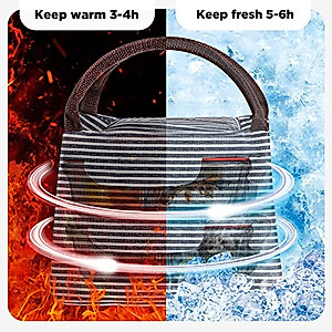 Nuogo 12 Pieces Insulated Lunch Bag Reusable Lunch Box Thermal Lunch Bag Soft Liner Lunch Bags Leakproof Tote Bag for Women Men Office Work School Picnic Beach Fishing