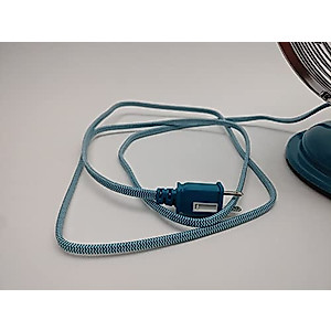 8'' Tabletop All Metal Retro Antique Style Fan Adjustable & Oscillating 3 Speeds Better Homes & Gardens, Aqua