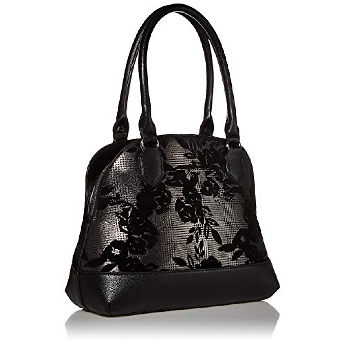 Anne Klein Triple Dome Satchel, Black Multi