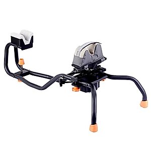 PORMUCAL Adjustable Ambidextrous Rifle Hunting Shooting Rest for Outdoor Range with Deluxe Universal Front Rest Bag