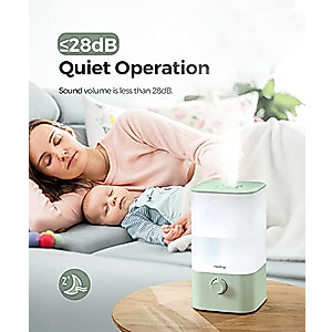 raydrop Cool Mist Humidifier Diffuser, 2.5L Essential Oil Diffuser, Top Fill Humidifier for Bedroom, Home and Office, Baby Humidifier with Adjustable Mist Output, Sleep Mode, Auto Shut Off