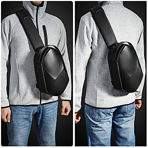 SARLAR Hard Chest Shoulder Backpack for Oculus Quest 2 VR Gaming Headset and Touch Controller Aessories, Includes Accessories Such as in-Ear Headphones