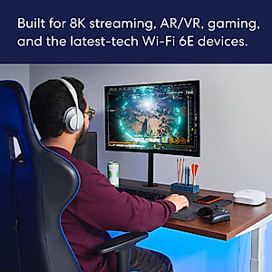 Amazon eero Pro 6E mesh Wi-Fi router | Fast and reliable gigabit + speeds | supports blazing fast gaming | Coverage up to 2,000 sq. ft. | 2022 release