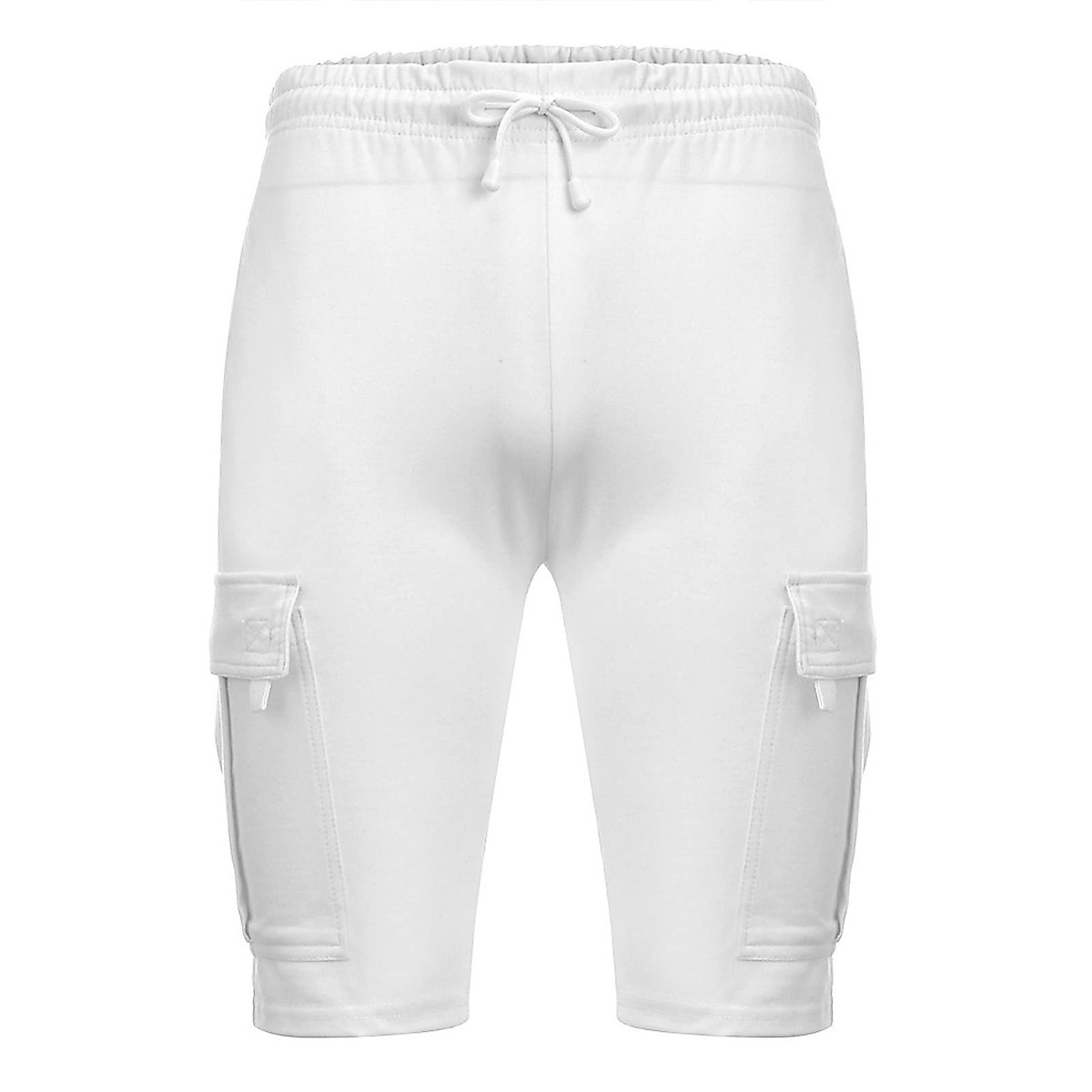 Linen Blend Shorts Men 5 Inch Drawstring Shorts Men 2023 Classic Fit Elastic Waist Cotton Linen Shorts with Pockets Summer Beach Cargo Shorts Slim Cargo Shorts for Men White XL