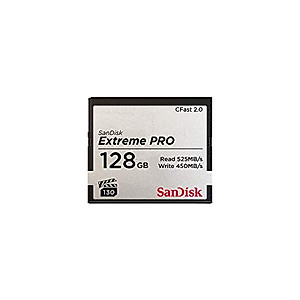 Sandisk Extreme Pro - Flash memory Card - 128 GB - CFast 2.0 - Silver (SDCFSP-128G-A46D)