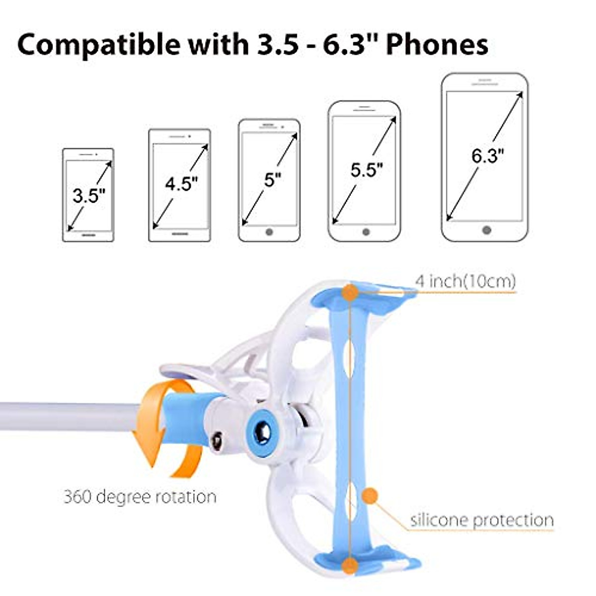 Universal Baby Monitor Holder Mount, Infant Baby Camera Holder, Baby Monitor Shelf, Baby Camera Stand with Safe Straps for Most Baby Monitors