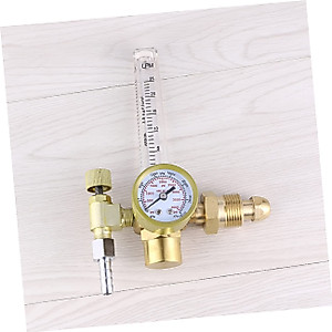 VILLCASE 3pcs Air Compressor Accessories Argon Flowmeter Regulator Accessories for Argon Co2 Regulator Argon Flow Meter Regulator Argon Regulator Gauges Welder Tig Welding Machine C02