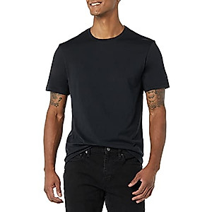 Amazon Essentials Men's Short Sleeve T-Shirts, Slim-Fit, Crewneck, Pack of 2, Black/Charcoal Heather, XX-Large