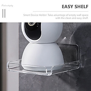 UKCOCO 2pcs Camera Bracket Corner Shelfs Indoor Plant Shelves Wall Shelves for Plants Monitor Camera Wall Shelf Camera Wall Mount Speaker Stand Acrylic Transparent Speaker Shelf