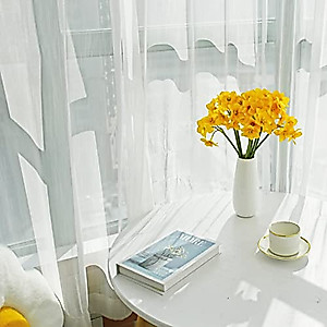 Mandy's 12pcs Yellow Flowers Artificial Daffodils Flowers 16" for Party Home Decoration