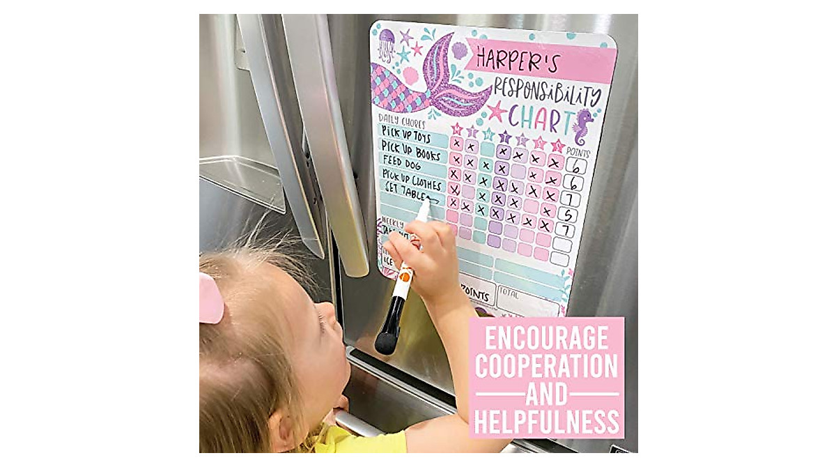 Mermaid Kids Chore Chart - Fun & Engaging Responsibility Tool