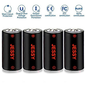 JESSY 12 Pack CR123A Lithium Batteries, 3.7V 750mAh Rechargeable Batteries for Arlo Wireless Cameras VMC3030 VMK3200 VMS3330 3430 3530 and Flashlight Polaroid Microphone