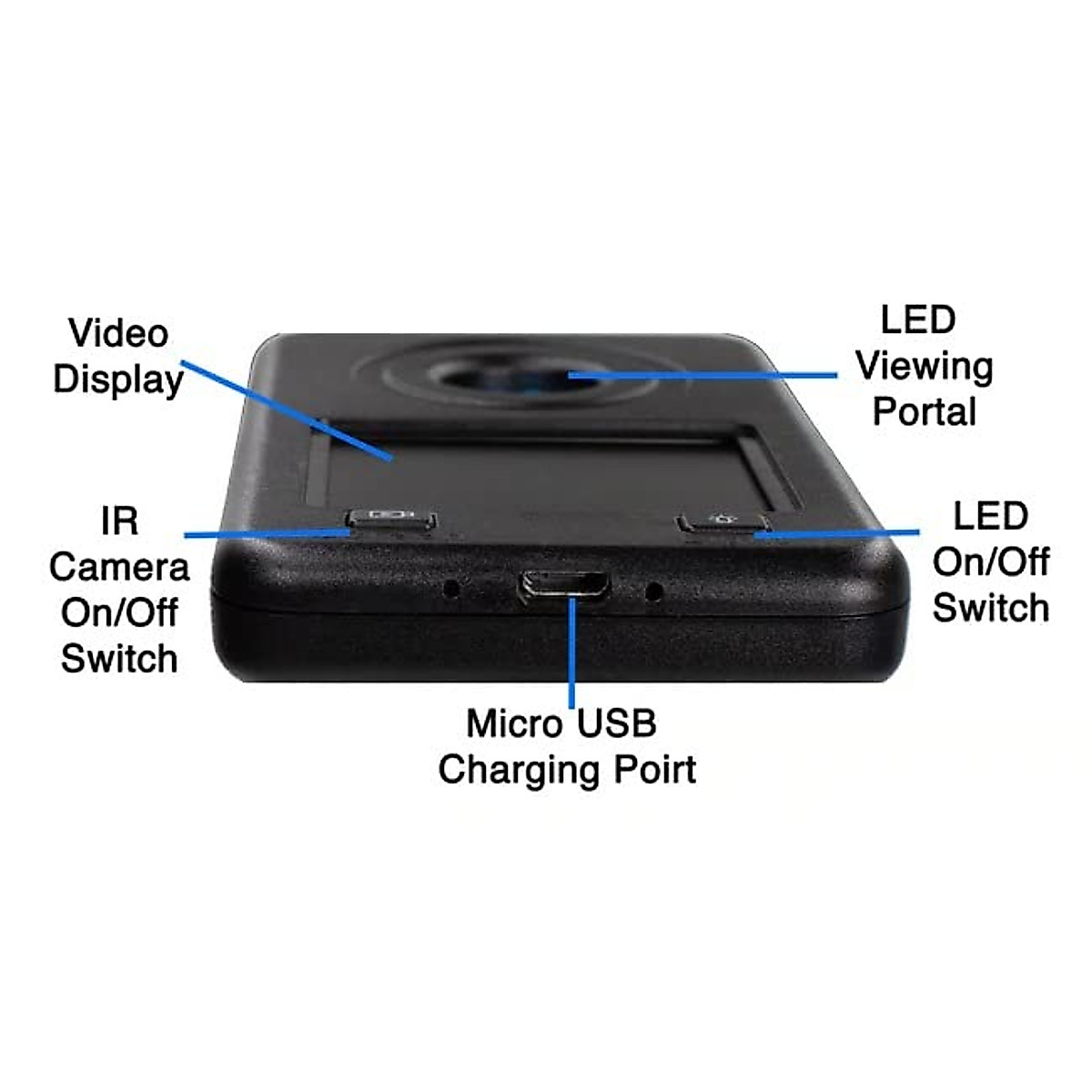 Mic-Lock Camera Finder Pro Black - Anti-Spy Hidden Camera Detector with Light Mode, Night Vision Mode, & Camera Finder Trainer