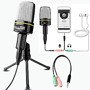 RTBBYU Desktop Wired Microphone Laptop Computer Adjustable Tripod Microphone Online Chatting Live Streaming Mic