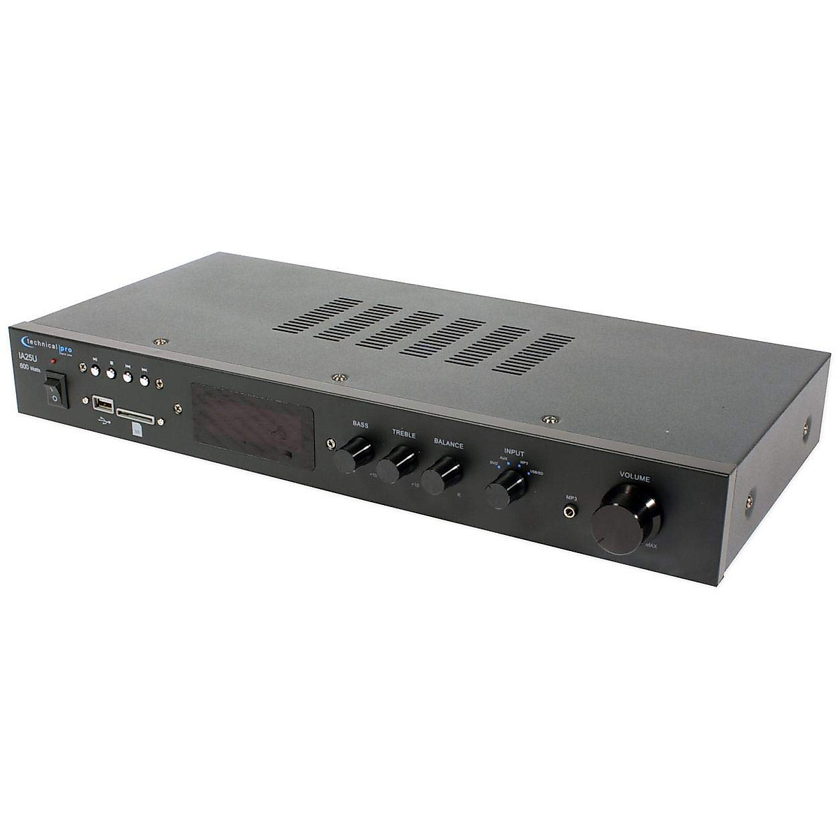 Technical Pro IA25U Integrated 600 Watt Power Amplifier w/ USB + SD Card Inputs