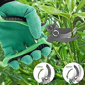 Tenozek Gardening Tool Set 11 PCS Heavy Duty Aluminum Garden Supplies Kit Gardening Gifts Basket for Women Men Gardener Beginners Garden Hand Implements with Non-Slip Rubber Handle Storage Tote Bag